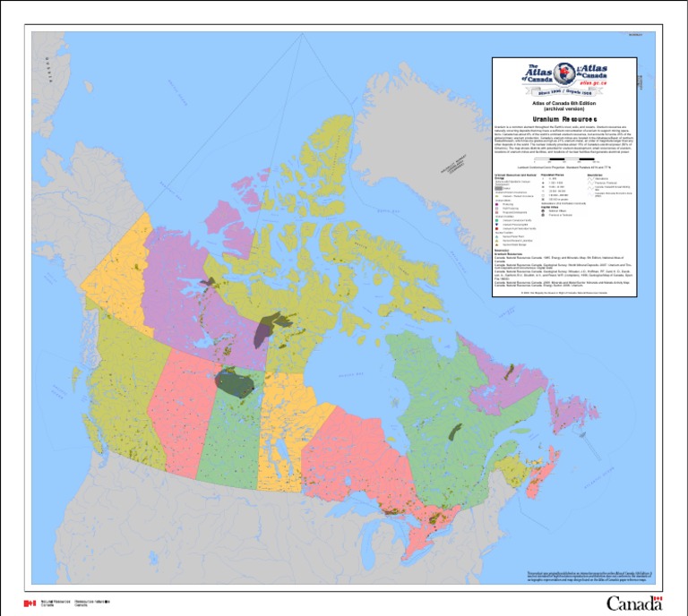 Uranium Resources: Atlas of Canada 6th Edition (Archival Version) | PDF