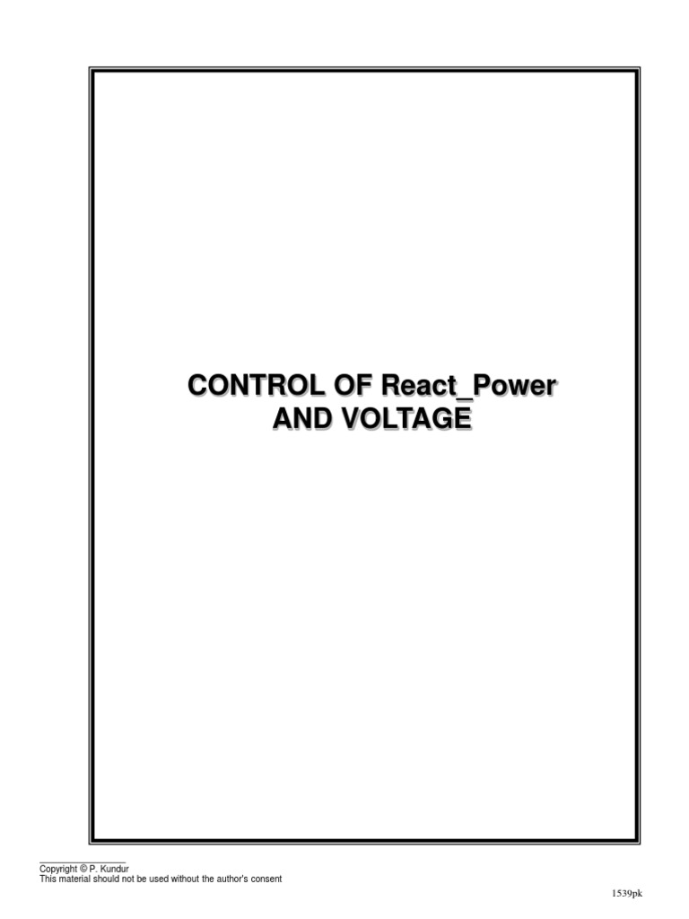 Reactive Power Control | PDF | Capacitor | Transformer