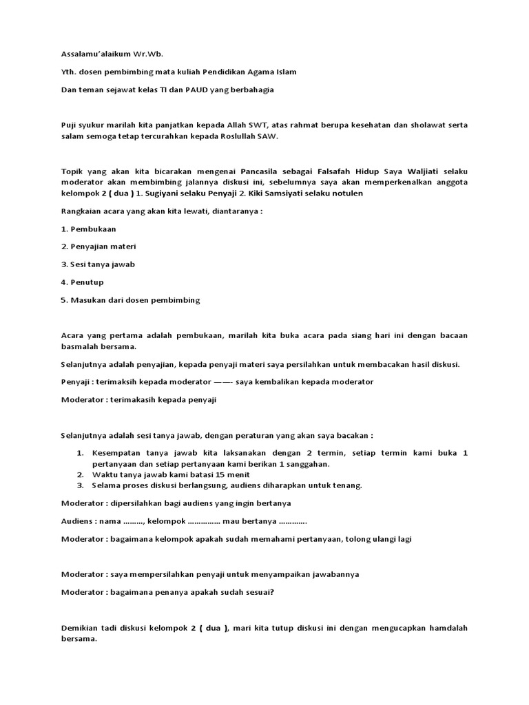 Teks Moderator | PDF