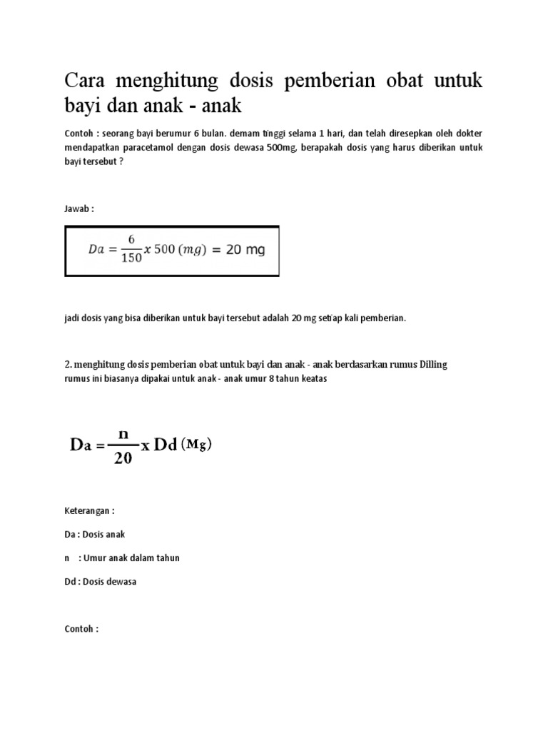 Hitung Obat | PDF | Pengembangan Diri | Kesehatan Holistik