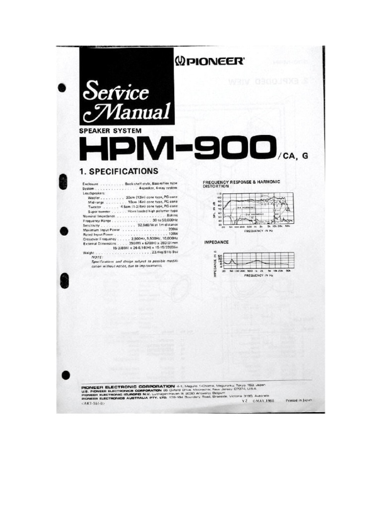 Service Manual hpm-900 PDF | PDF
