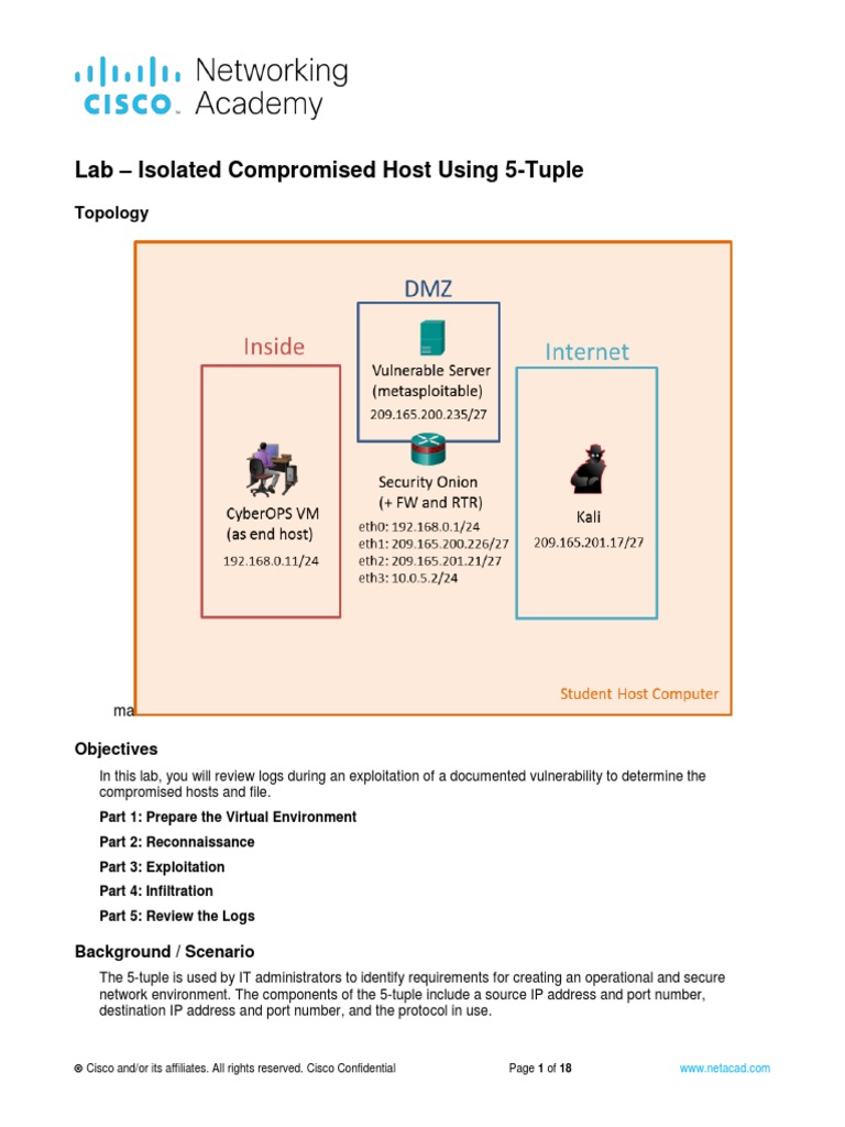 12.4.1.2 Lab - Isolate Compromised Host Using 5-Tuple | PDF | File Transfer Protocol | Utility ...