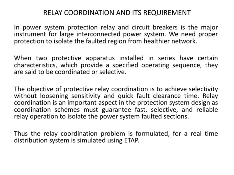 Protective Relay Coordination Study | PDF | Computers
