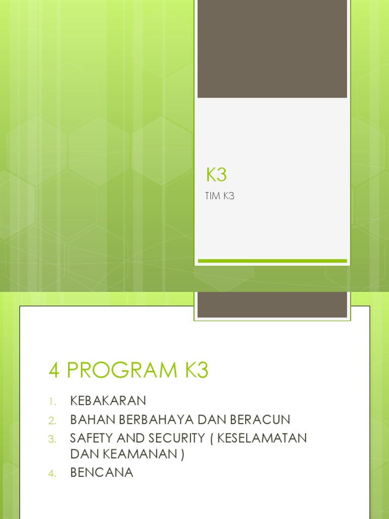 Presentasi K3 | PDF