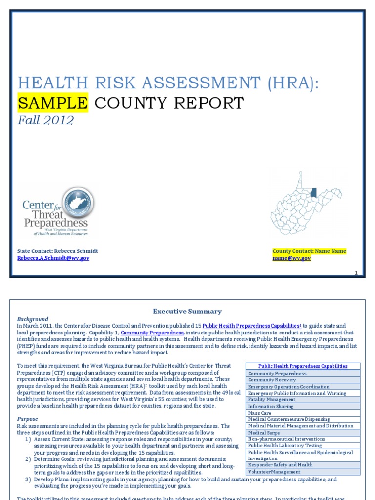 WV Hra Samplrt Template Final | PDF | Emergency Management | Hazards
