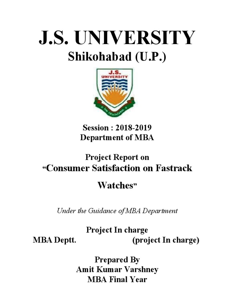 J.S. University: Shikohabad (U.P.) | PDF | Watch | Sampling (Statistics)