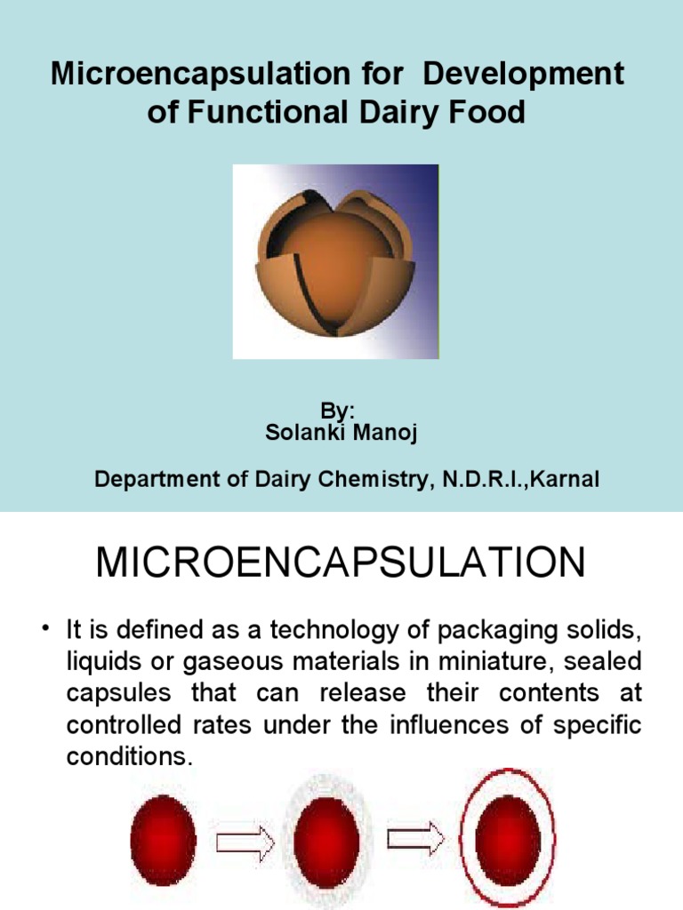 Microencapsulation 120601231204 Phpapp01 PDF | PDF | Fish Oil | Liposome