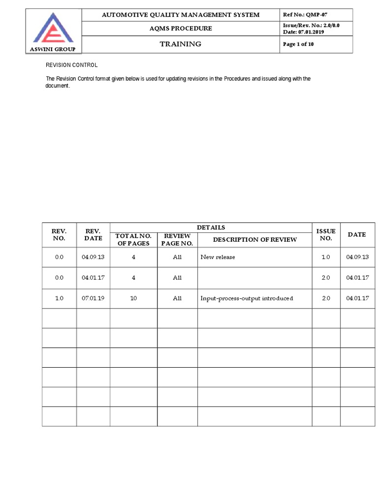 QMP 07 Training | PDF | Performance Appraisal | Human Resources