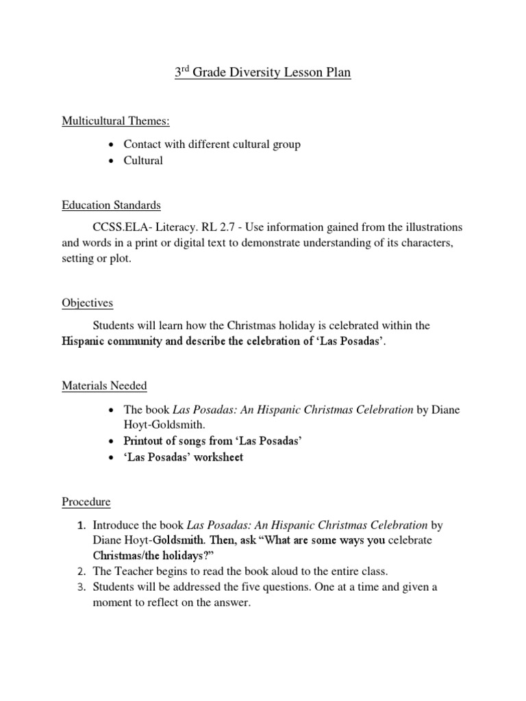 Diversity Lesson Plan | PDF