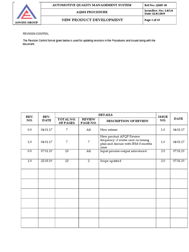 QMP-10 New Product Development | PDF | New Product Development ...