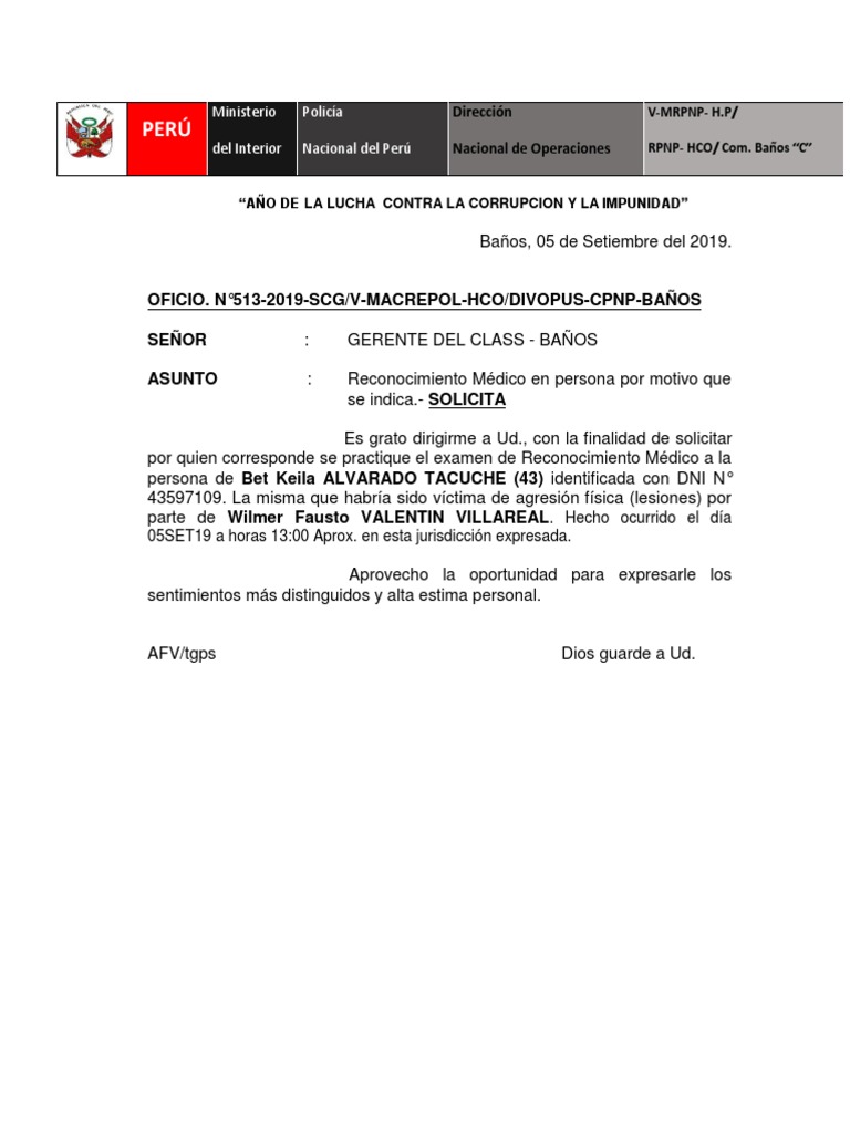 Oficio RML | PDF | Gobierno | Justicia