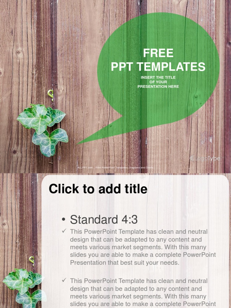 Green Plant Nature PowerPoint Templates Standard | PDF