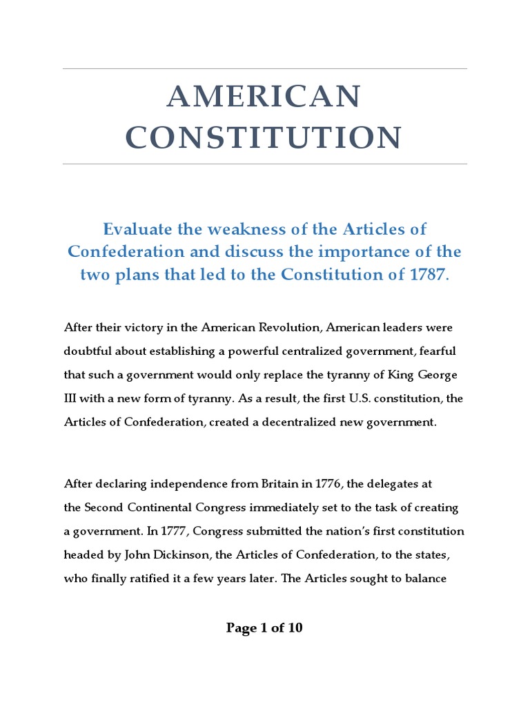 American Constitution | PDF | United States Constitution | United ...