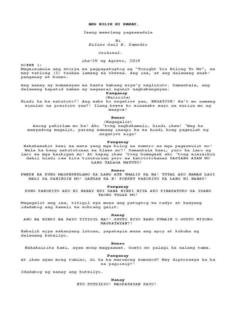 Ang Bilin Ni Nanay | PDF