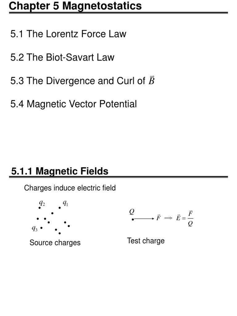 Chapter 5 Magnetostatics | PDF | Magnetic Field | Electric Field