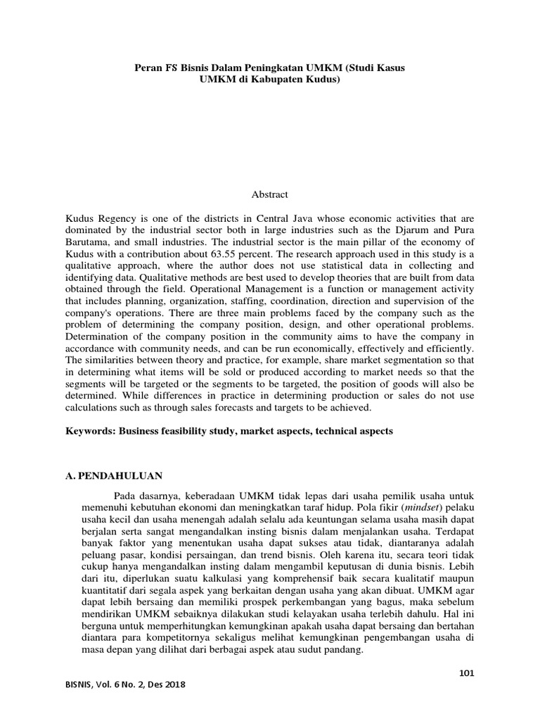 Peran FS Dalam UMKM | PDF | Net Present Value | Market Segmentation