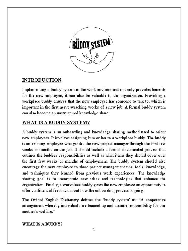 Buddy System | PDF | Friendship | Employment