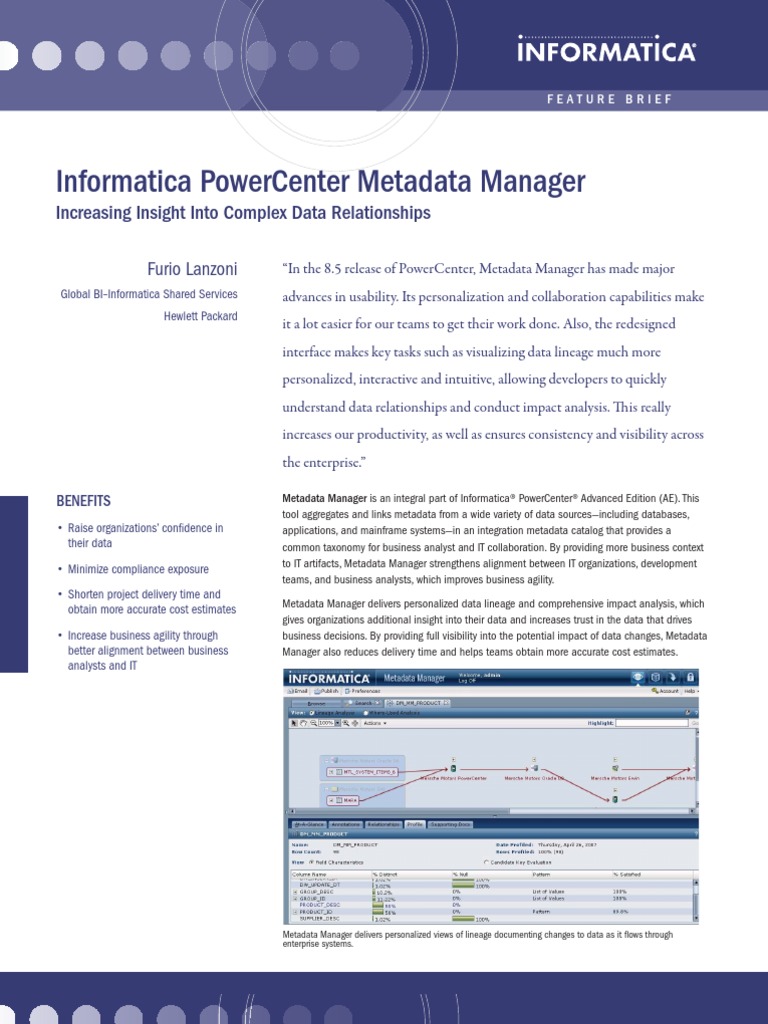 Power Center Metadata Manager | PDF | Metadata | Business Intelligence