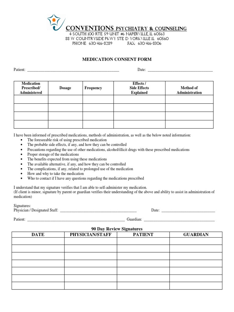 Medication Consent | PDF