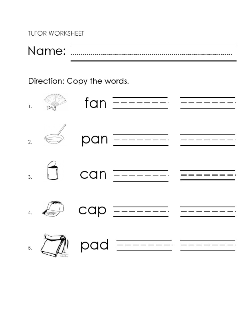 Tutor Worksheet | PDF