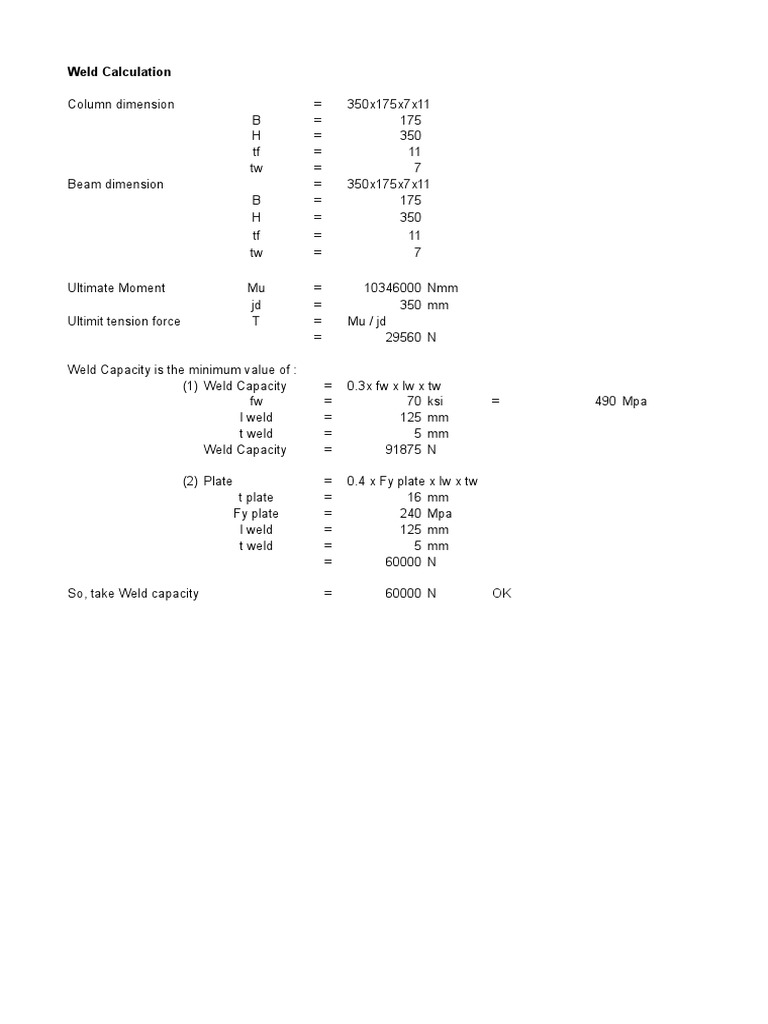 Weld Calculation | PDF
