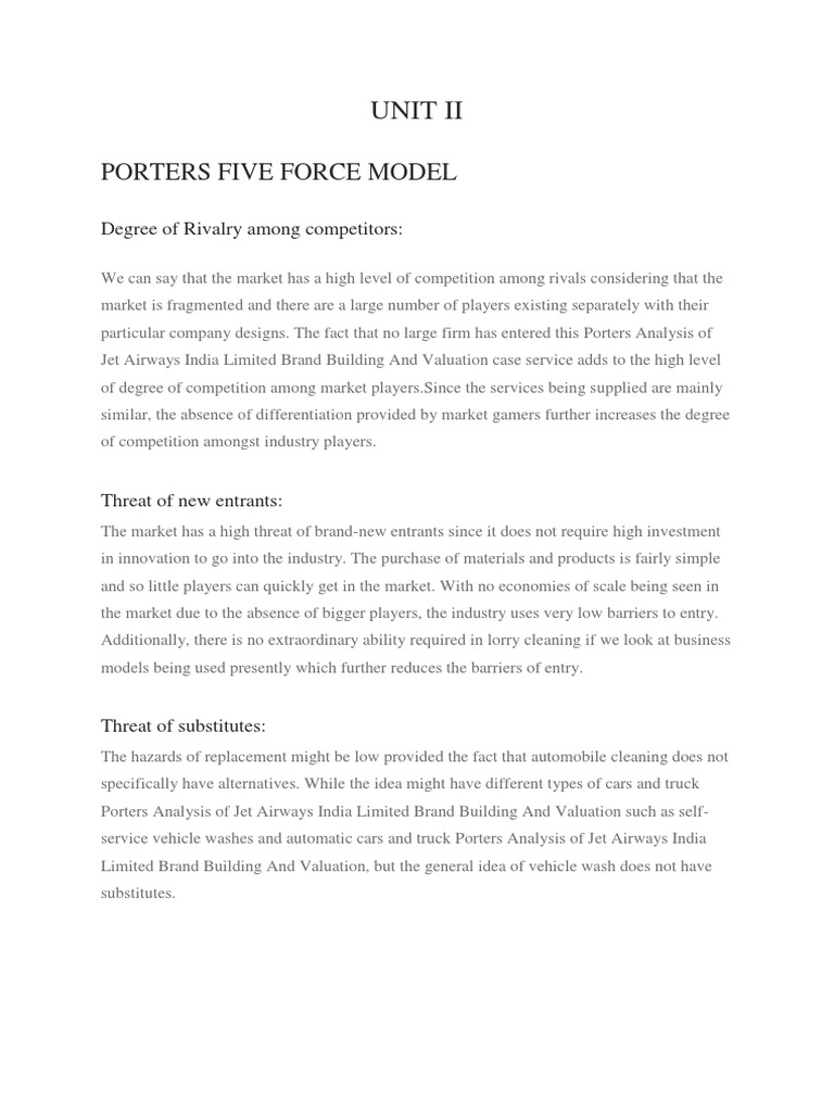 Unit Ii: Porters Five Force Model | PDF | Corporate Social ...