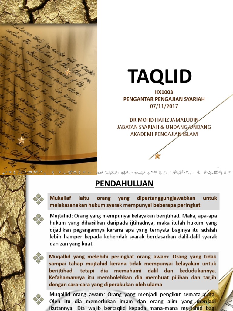 Taqlid (Edited) | PDF | Filsafat | Hukum