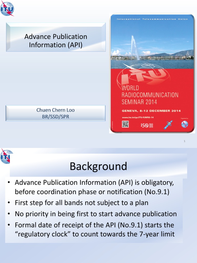 Advance Publication Information (API) | PDF | Satellite ...