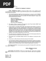 Sample Affidavit for Car Insurance Claim | PDF | Social Science