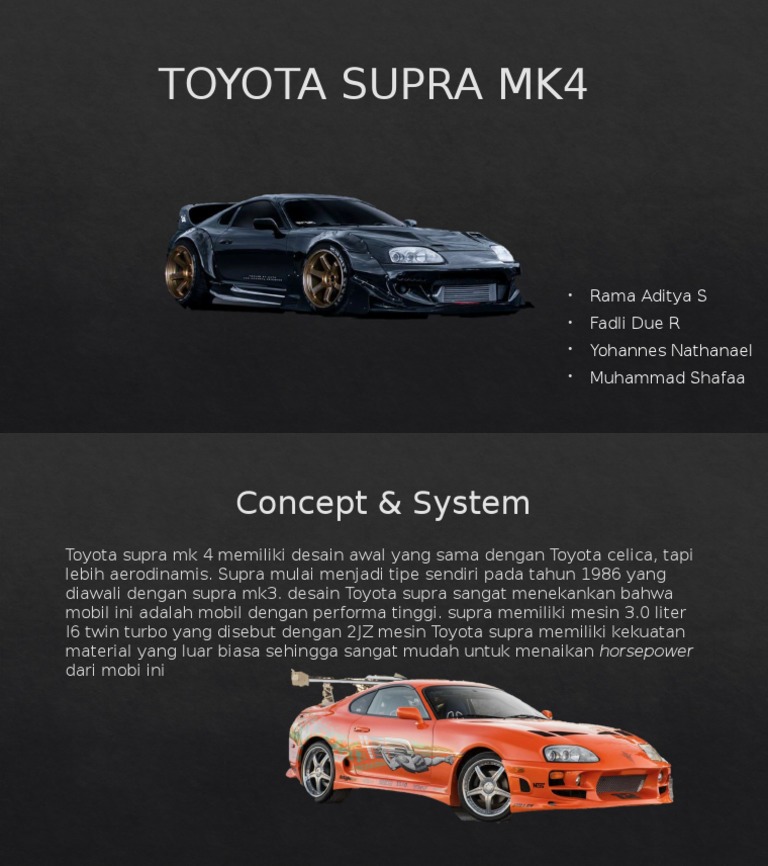 Toyota Supra Mk4 | PDF