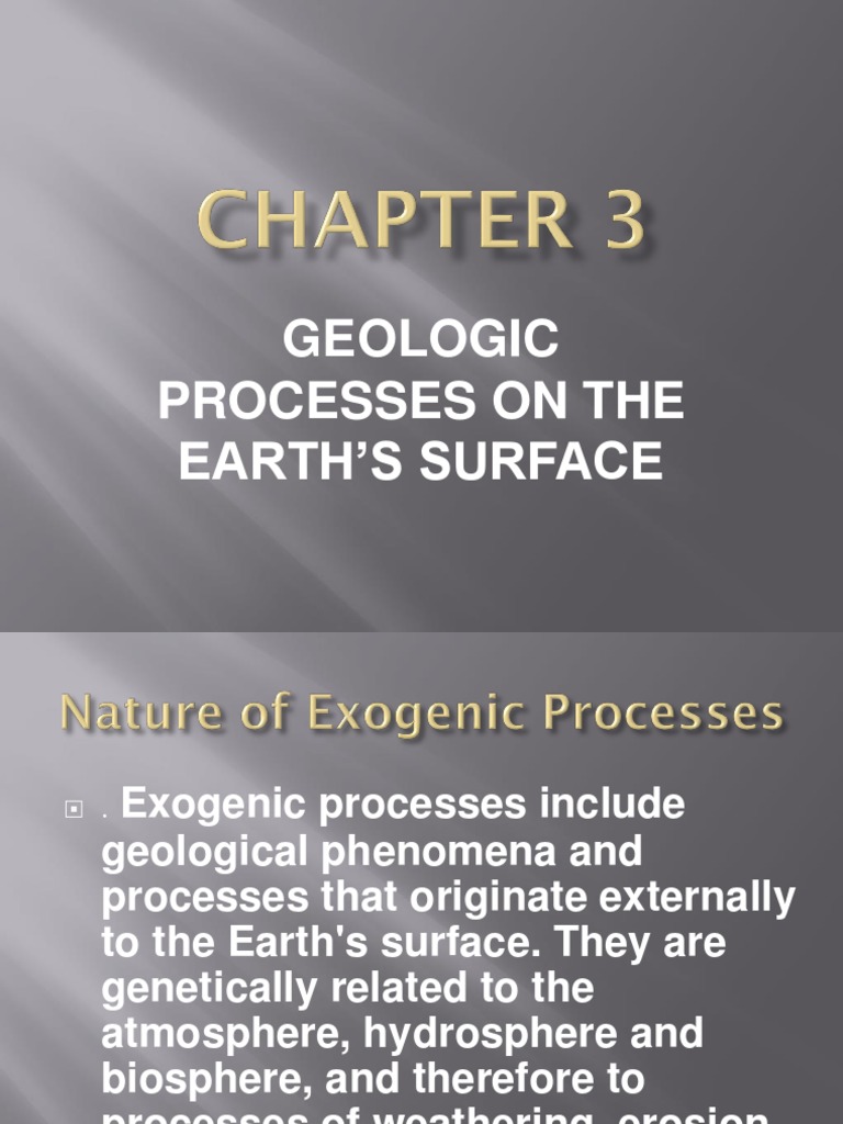 Geologic Processes On Earth's Surface | PDF | Weathering | Erosion