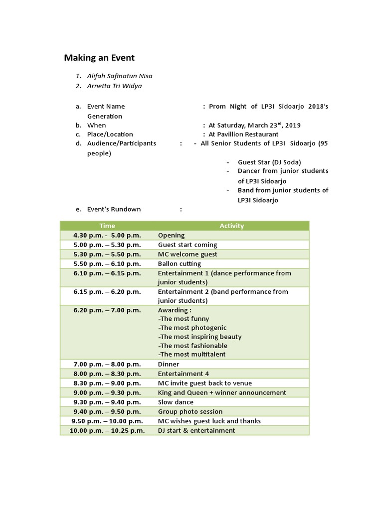 Making An Event GE | PDF