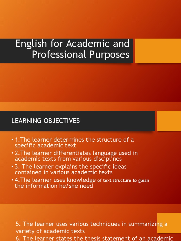 English For Academic and Professional Purposes | PDF | English Language ...