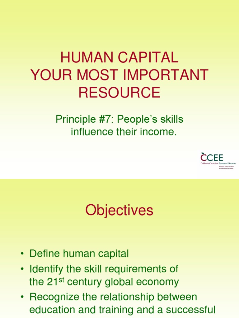 Human Capital: Skills for Success | PDF | Human Capital | Competition