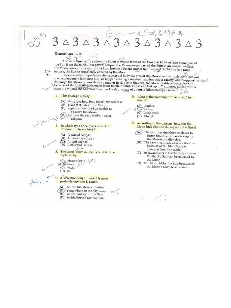 Reading Section TOEFL Test | PDF