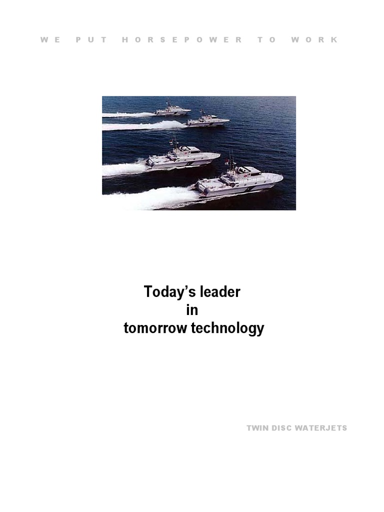 Twin Disc Waterjet Propulsion Overview | PDF | Hull (Watercraft) | Jet ...