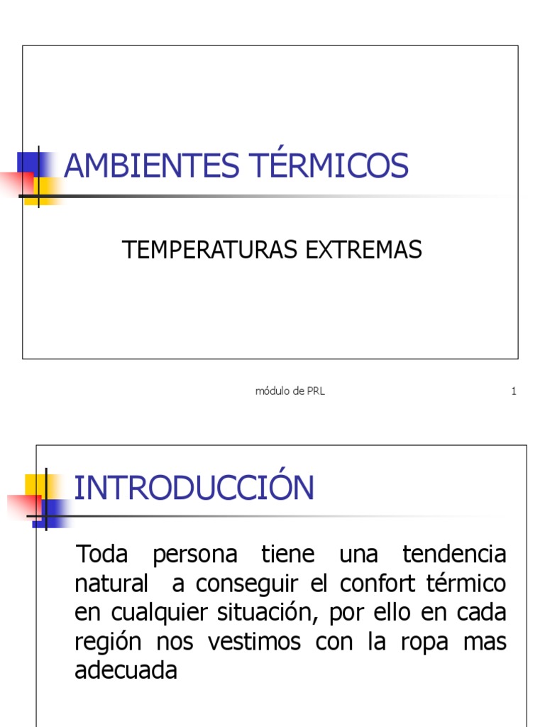 Ambiente Termico | PDF | Deshidración | Conduccion termica