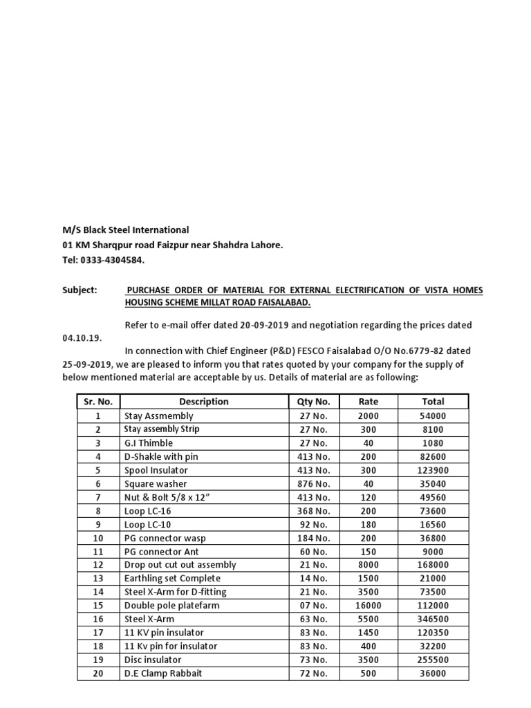 Purchase Order Hardware | PDF | Manufactured Goods | Business