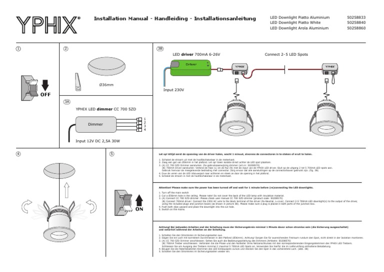 Installation Instructions for LED Downlights with Dimming Capability ...