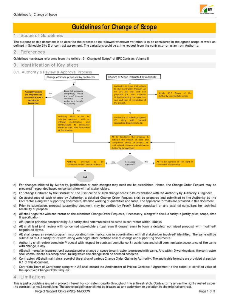 04 Guidelines For Change in Scope | Download Free PDF | Government ...