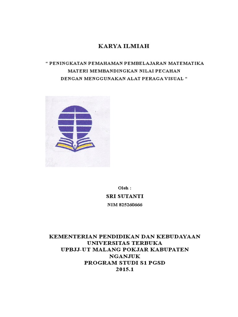 Contoh Sampul Karya Ilmiah | PDF