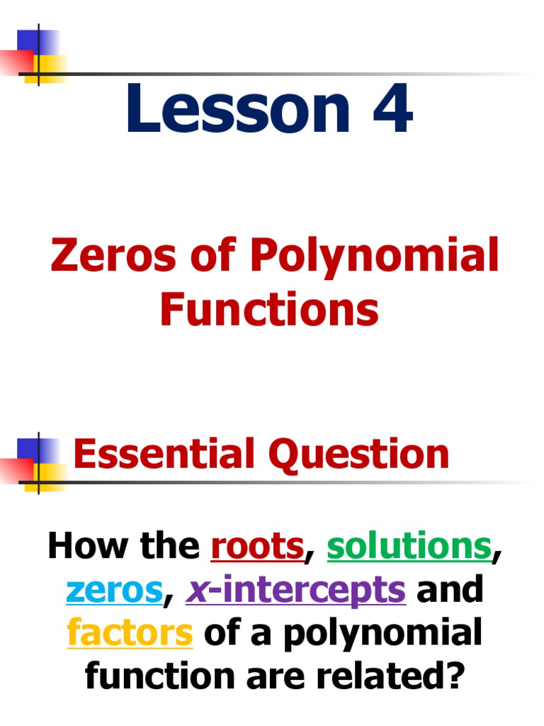 Zeros of Polynomial Function | PDF | Zero Of A Function | Polynomial