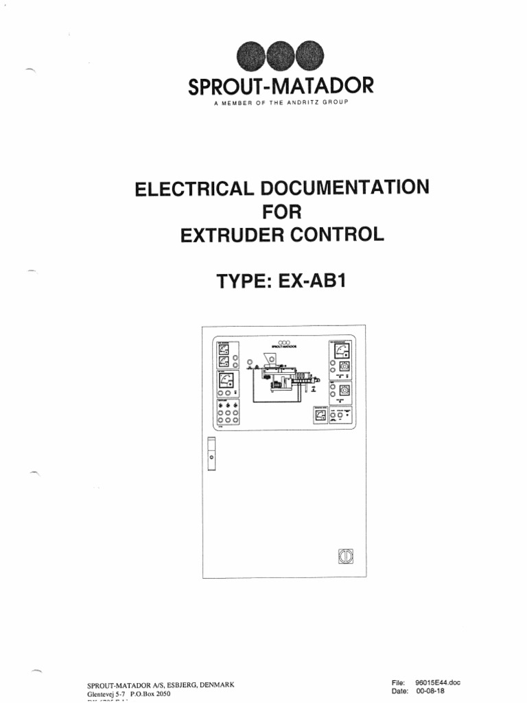 Planos Extruder Andritz EX-AB1 | PDF