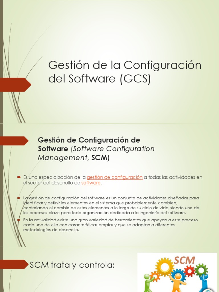 Gestión de La Configuración Del Software (GCS) | PDF | Control de versiones | Ingeniería de software