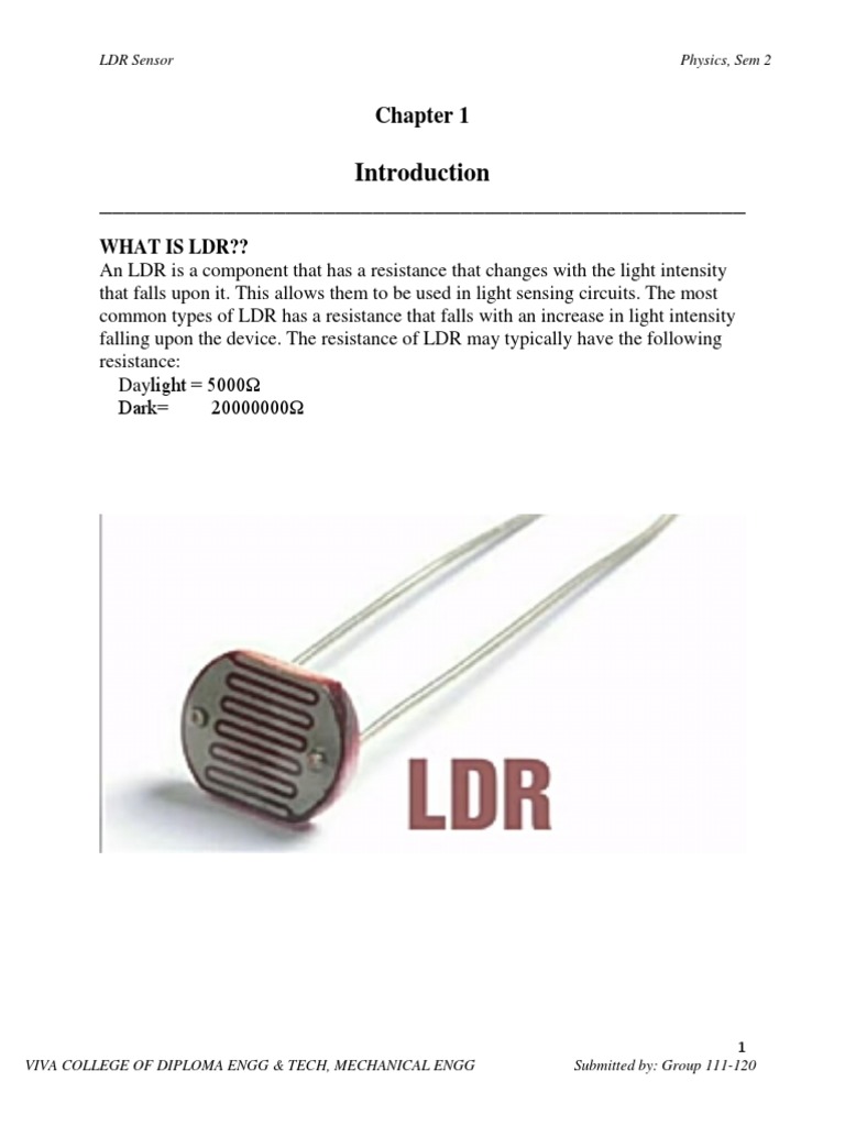 LDR | PDF | Diode | Electronics