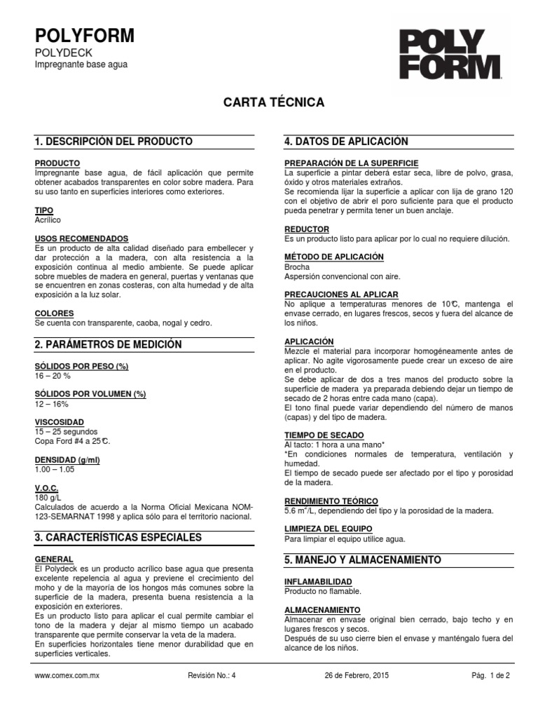 Polyform Polydeck PDF | PDF | Madera | Agua