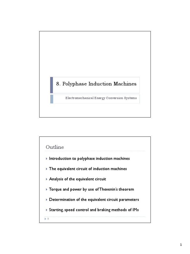 8 9 EMEC Polyphase Induction Machines Part I&II | PDF | Electric Motor ...