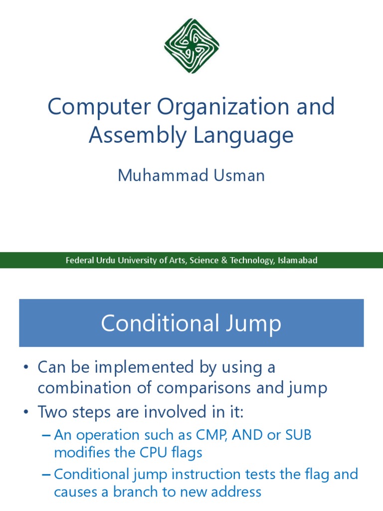 Computer Organization and Assembly Language: Muhammad Usman | PDF ...
