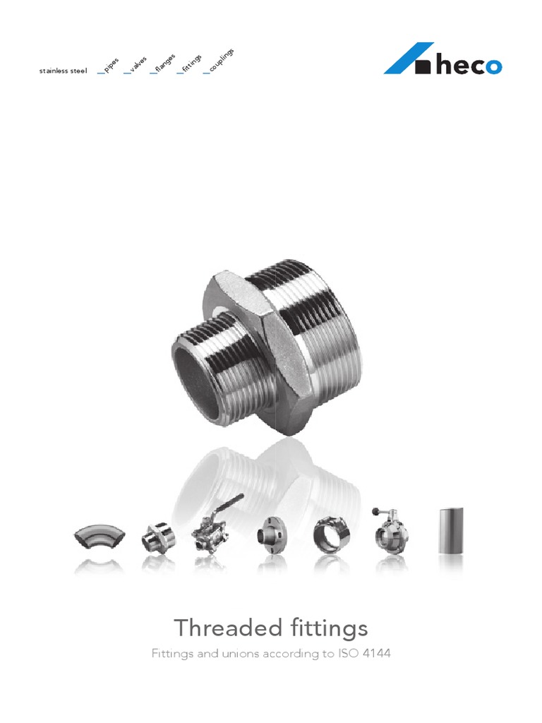 Threaded Fi Ttings: Fittings and Unions According To ISO 4144 | PDF ...