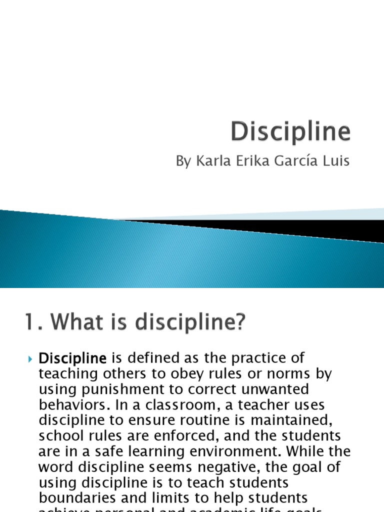 Discipline PDF | PDF | Teaching Method | Classroom